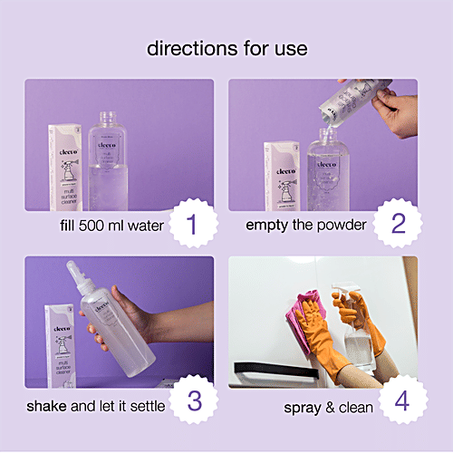Buy Cleevo Powder To Liquid Multi Surface Cleaner - Lavender Online at ...
