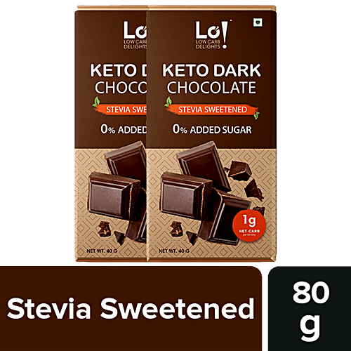 Buy LO! Foods Keto Dark Chocolate - Low Carb, Stevia Sweetened, No ...