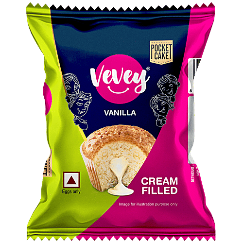 Buy VEVEY Vanilla Cream-Filled Pocket Cake Online at Best Price of Rs 5 ...
