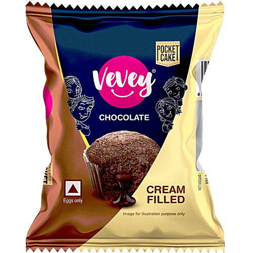 Buy VEVEY Chocolate Cream Filled Pocket Cake Online at Best Price of Rs ...
