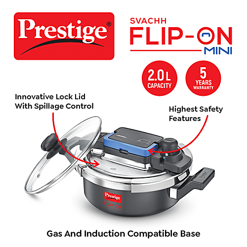 Buy Prestige Svachh Flip-On Mini Hard Anodised Spillage Control ...