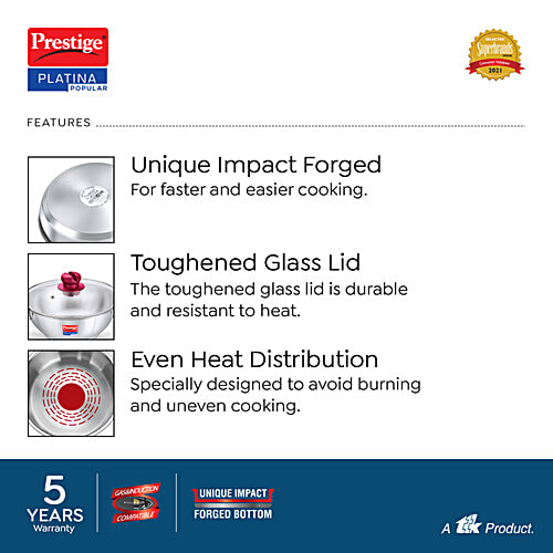 Buy Prestige Platina Popular Stainless Steel Unique Impact Forged ...