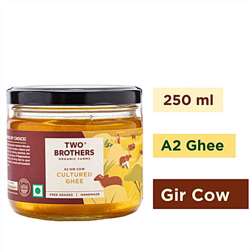 Buy Two Brothers Organic Farms A2 Cow Cultured Ghee Desi From Gir ...