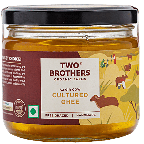 Buy Two Brothers Organic Farms A2 Cow Cultured Ghee Desi From Gir ...