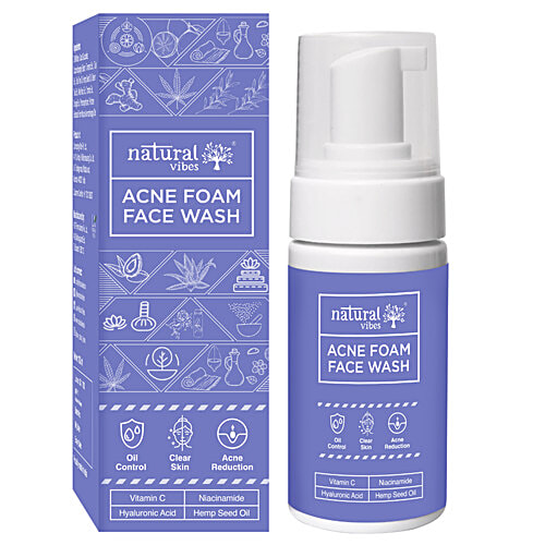 Buy Natural Vibes Acne Foam Face Wash Online at Best Price of Rs 228.99 ...