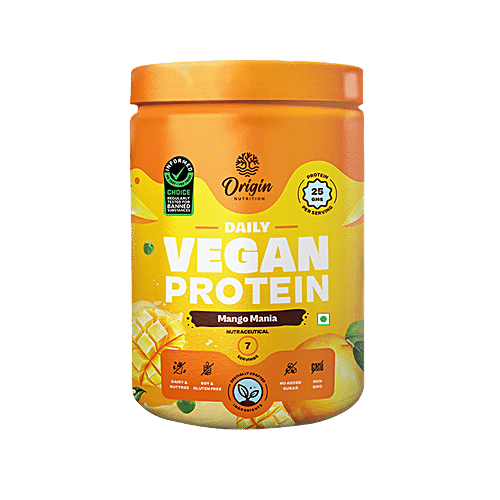 Buy Origin Nutrition Vegan Plant Protein Powder - Mango Flavour With 25 ...