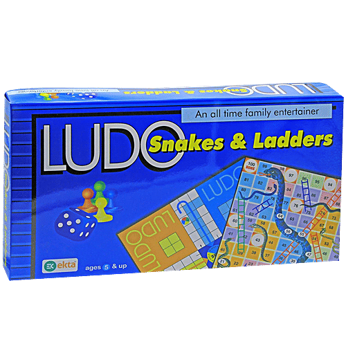 Buy Ekta Ludo, Snake & Ladders, Saap Seedhi For Kids & Adults, Family ...