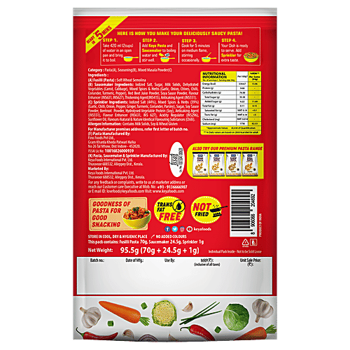Buy Keya Schezwan Pasta - Chinese Style, Fusilli, With Zingy Sauce Maker & Extra Spicy Sprinkler ...