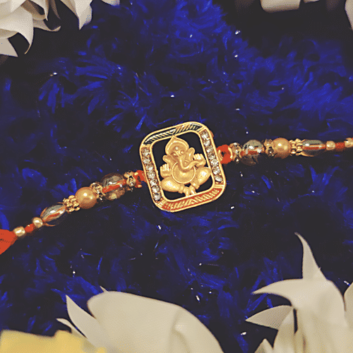 Buy House of Festivals Designer Rakhi - With Lord Ganesh In Rectangle ...