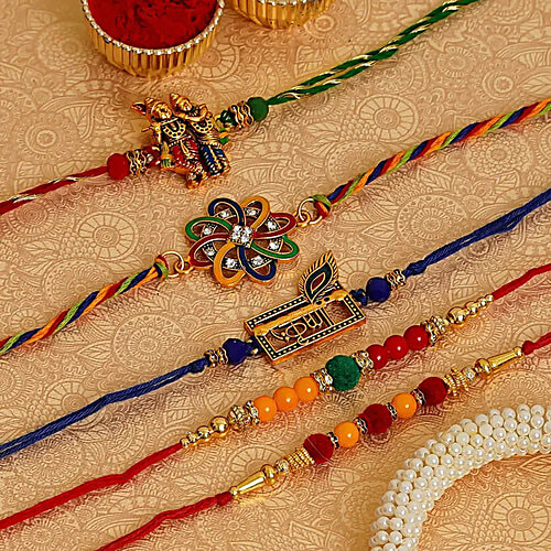 Buy eCraftIndia Colourful Designer Rakhis Online at Best Price of Rs ...