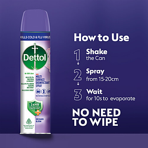Buy Dettol Multi-Surface Disinfectant Spray - Orchard Bloom, 24 Hours ...