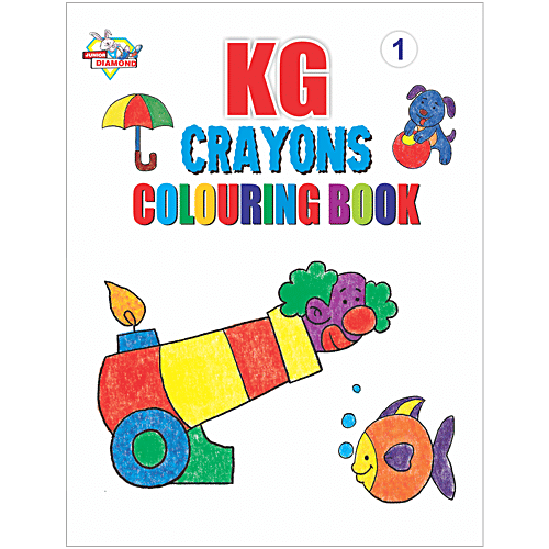 Buy Junior Diamond KG Crayons Colouring Book - 01, For Kids, 16 Pages ...