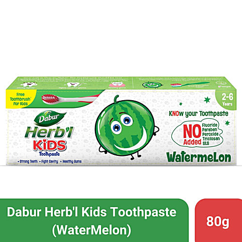Buy Dabur Herb'l Kids Toothpaste - Watermelon Flavour Online at Best ...