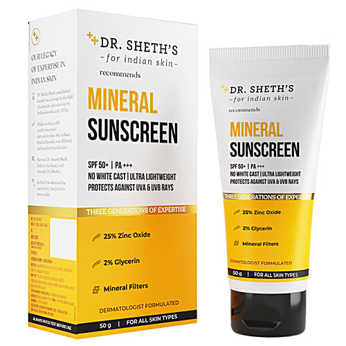 Buy Dr. Sheth's Mineral Sunscreen - SPF 50+, PA+++ Online at Best Price ...
