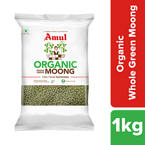 Buy Amul Organic Whole Green Moong Dal Online at Best Price of Rs 200 ...
