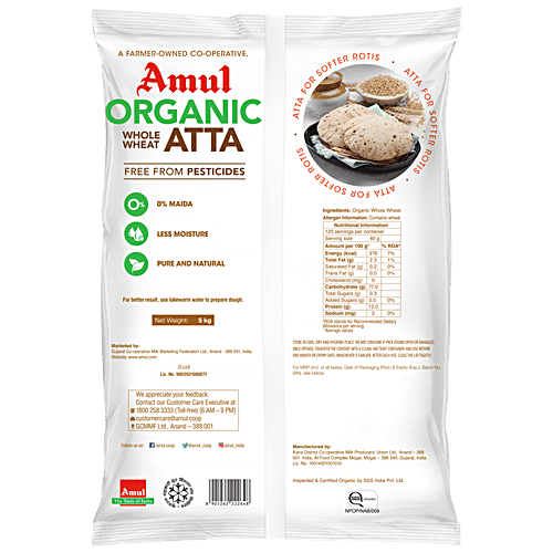 Buy Amul Organic Whole Wheat Atta Online at Best Price of Rs 290 ...