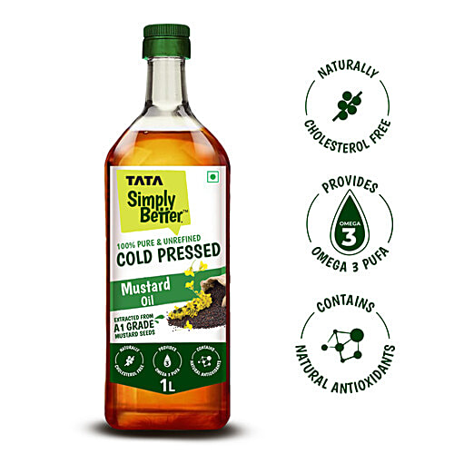 Buy Tata Simply Better Pure & Unrefined Cold Pressed Mustard Oil Online ...