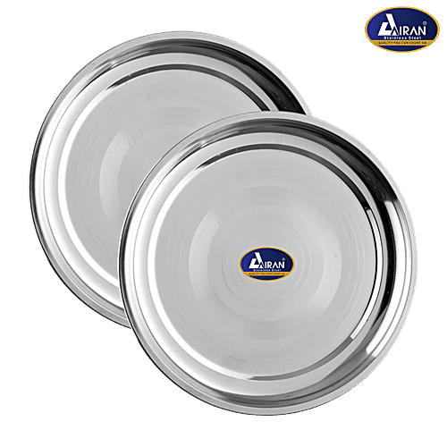 Buy Airan Stainless Steel Meenakshi Plate - No.8 Online at Best Price ...