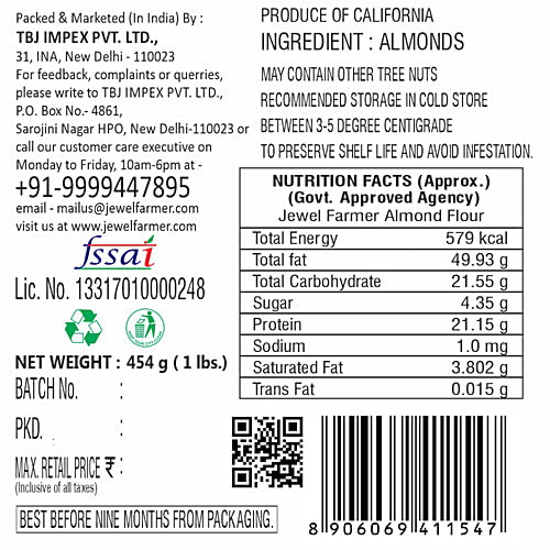 Buy Jewel Farmer California Almond Flour Online at Best Price of Rs 995 ...