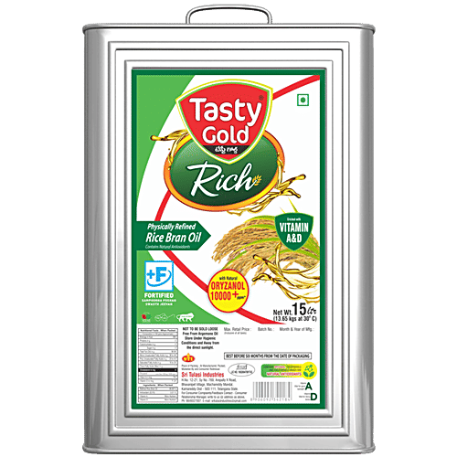 Buy Tasty Gold Rich Physically Refined Rice Bran Oil Online at Best ...
