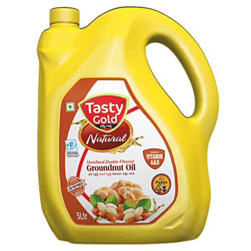 Buy Tasty Gold Natural Unrefined Double Filtered Groundnut Oil Online ...