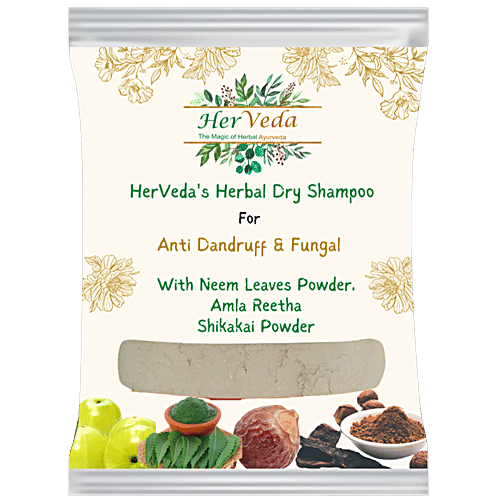 Buy HerVeda Herbal Hair Shampoo - With Neem Leaves Powder, Amla, Reetha ...
