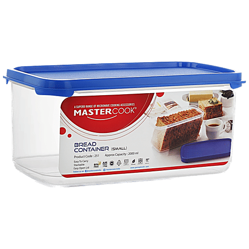 Buy Mastercook PP-251 Bread Container - Small, Clear, Blue Online at ...