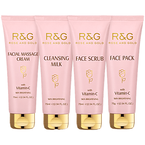 Buy R&G Rose and Gold Skin Brightening Facial Kit - With Vitamin C ...