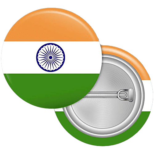 Buy CS Indian National Flag Theme Lapel Pin Badge Brooch - Round | 3cm ...