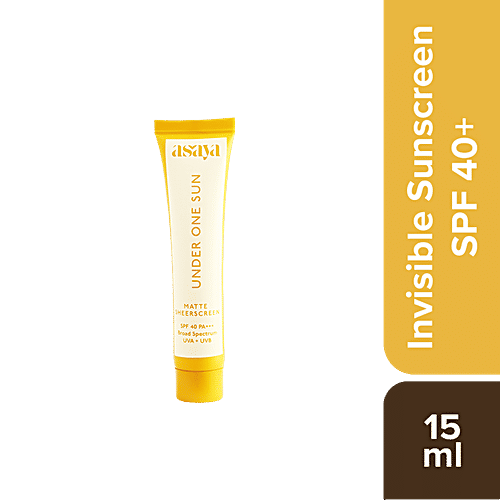Buy asaya Under One Sun Matte Sheer Sunscreen - SPF 40 PA+++ Online at ...