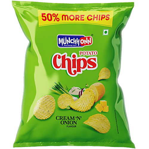 Buy Munchhonn Potato Chips - Cream 'N' Onion Online at Best Price of Rs 20 - bigbasket