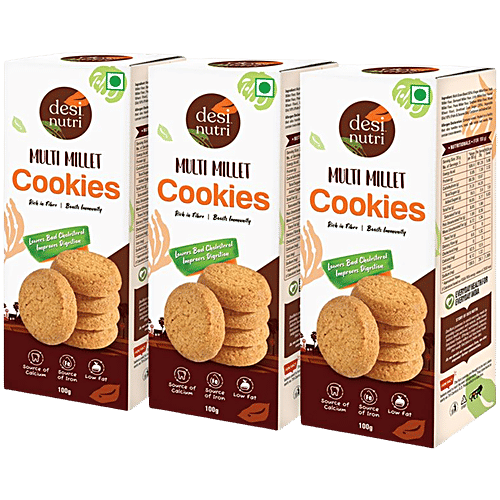 Buy Desi Nutri Multi Millet Cookies Online at Best Price of Rs 75.2 ...