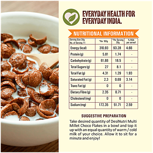 Buy Desi Nutri Multi Millet Choco Flakes Online at Best Price of Rs 199 ...