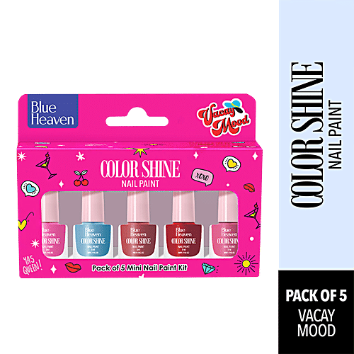 Buy Blue Heaven Color Shine Mini Nail Paint Kit Online at Best Price of ...
