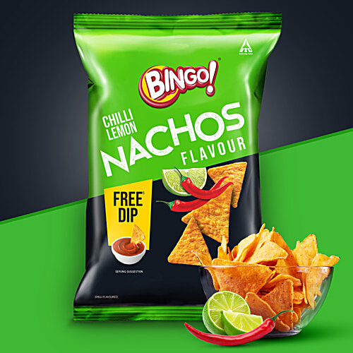 Buy Bingo! Chilli Lemon Nachos Flavour Online at Best Price of Rs 40 ...
