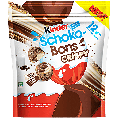 Buy Kinder Schoko Bons Milky & Cocoa Crispy Wafer Online at Best Price ...