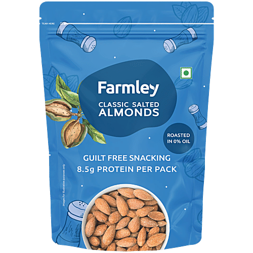 Buy Farmley Classic Salted Almonds Online at Best Price of Rs 59.4 ...