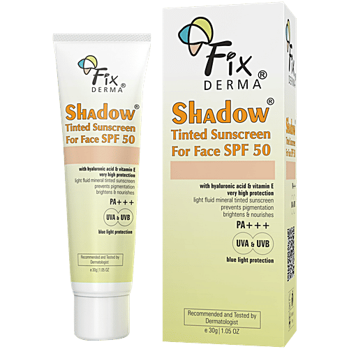 Buy Fixderma Shadow Tinted Sunscreen For Face SPF 50 - PA+++, For UVA ...