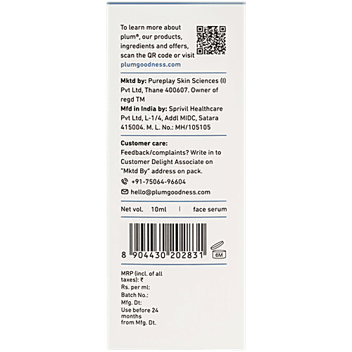 Buy Plum Rice Water & 10% Niacinamide Serum Online at Best Price of Rs ...