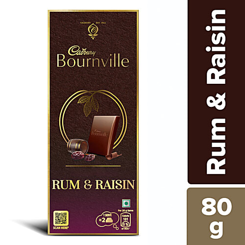 Buy Cadbury Bournville Rum & Raisin Chocolate Bar Online at Best Price ...