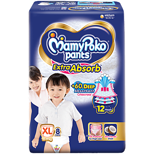Buy Mamy Poko Pants Extra Absorb Diaper Pants - XL, 12 To 17 kg Online ...