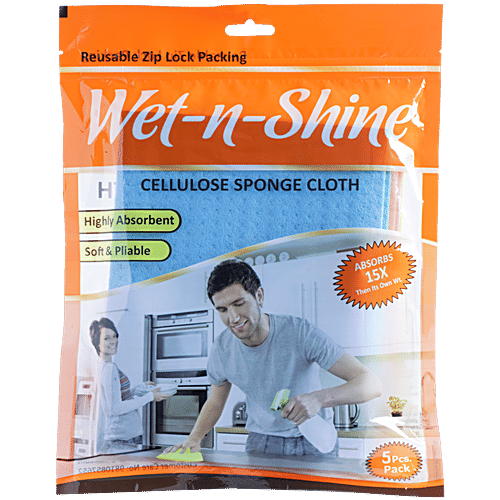 Buy Wet N Shine Cellulose Sponge Cloth Online at Best Price of Rs 199 ...