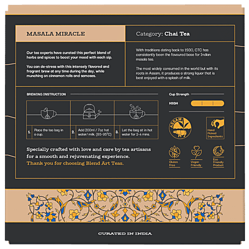 Buy Blend Art Teas Masala Miracle Chai Tea Online at Best Price of Rs ...