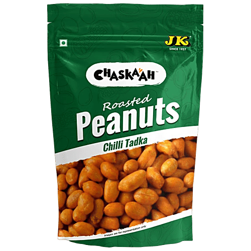 Buy JK Chaskaah Roasted Chilli Tadka Peanuts Online at Best Price of Rs ...