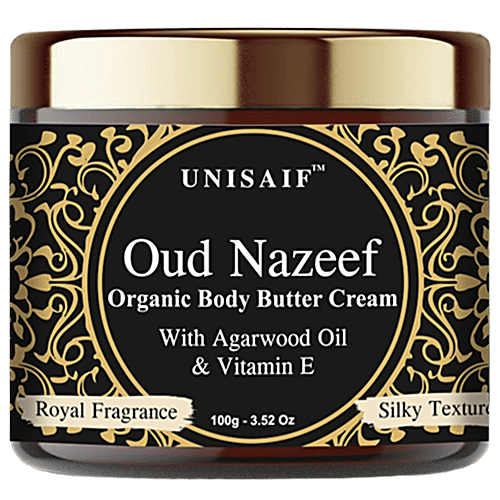 Buy Unisaif Oud Nazeef Organic Body Butter Cream - With Agarwood Oil ...