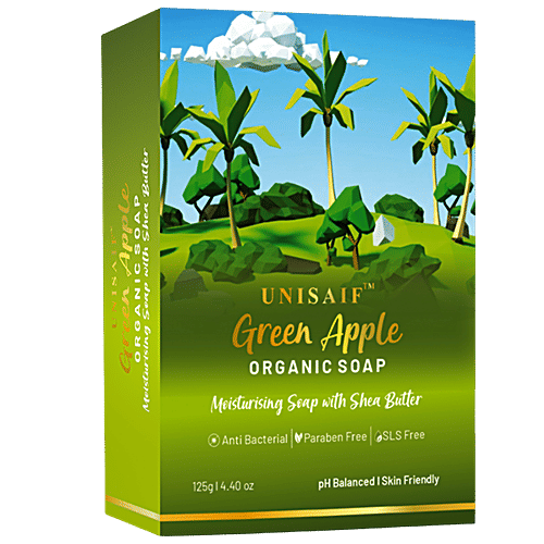Buy Unisaif Green Apple Organic Soap - With Shea Butter Online at Best ...