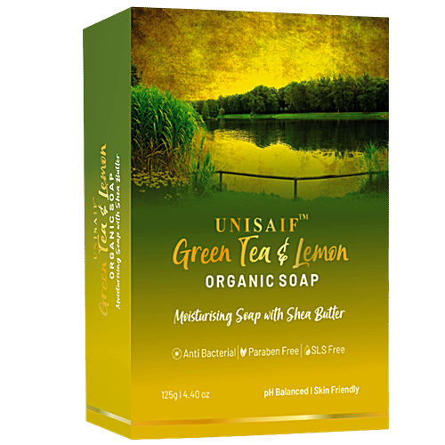 Buy Unisaif Green Tea & Lemon Organic Soap - With Shea Butter Online at ...