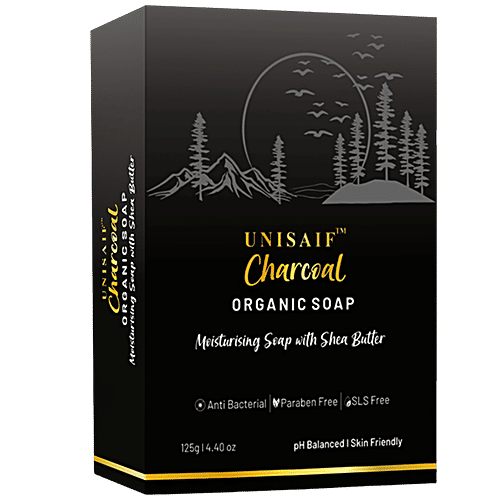 Buy Unisaif Classic Charcoal Organic Soap - With Shea Butter Online at ...