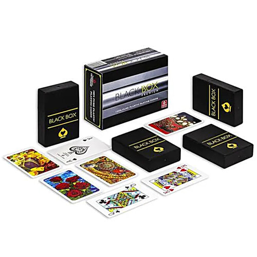 Buy Blackbox Playing Cards, Bridge Size, Regular Index Black Box ...