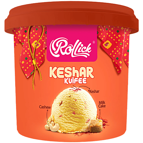 Buy Rollick Keshar Kulfee Frozen Dessert - With Milk Cake, Saffron ...